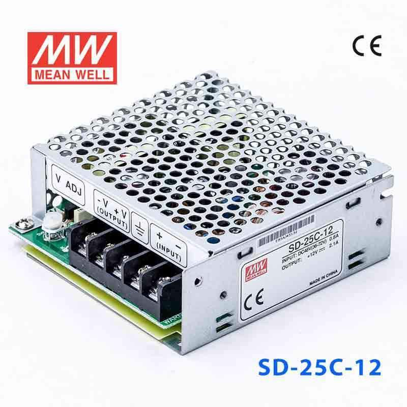 Mean Well SD-25C-12 DC-DC Converter - 25W - 36~72V in 12V out – Wellforces Ltd.