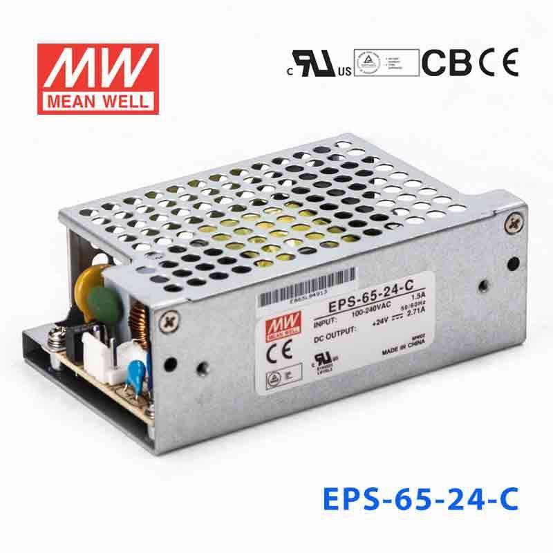 Mean Well EPS-65-24-C Power Supply: 65W 24V | Auckland Distributor – Wellforces Ltd.