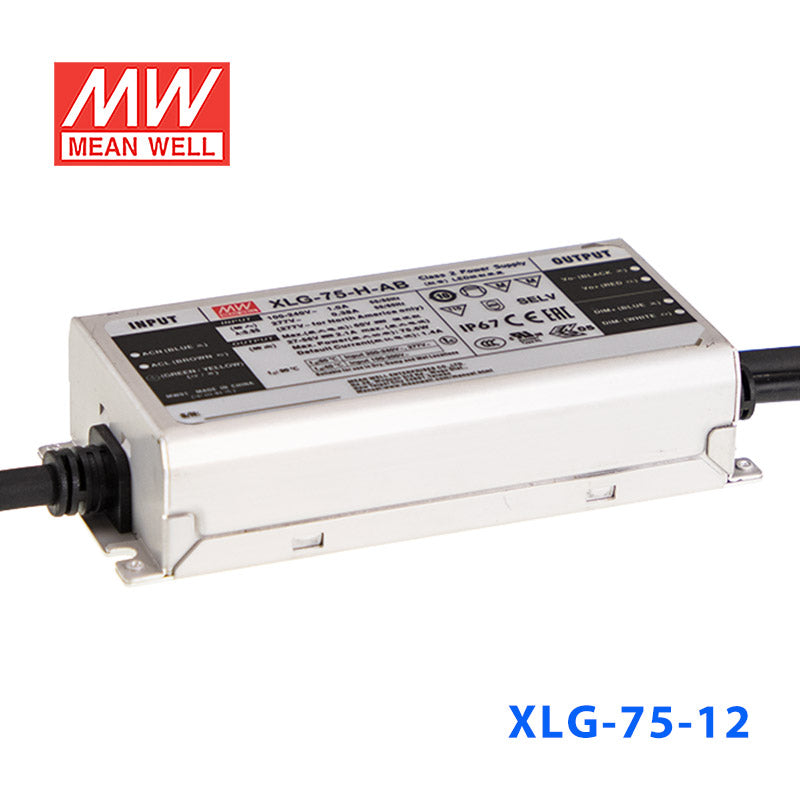 Mean Well XLG-75-12-A Power Supply | 75W 12V - Adjustable | XLG Series – Wellforces Ltd.
