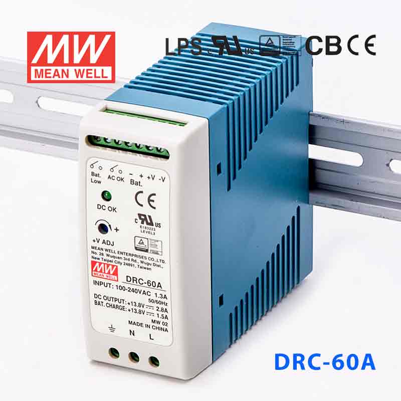 Mean Well DRC-60A Power Supply 59.34W 13.8V | Auckland Distributor – Wellforces Ltd.