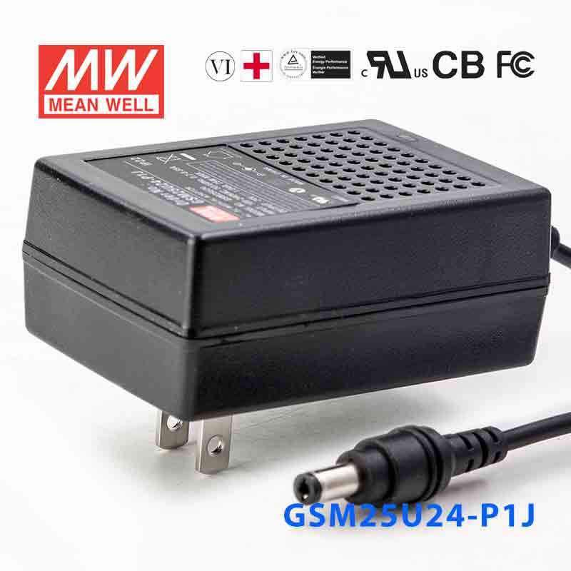 Mean Well GSM25U24-P1J 25W 24V Power Adaptor | Auckland Distributor ...