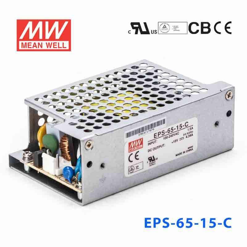 Mean Well EPS-65-15-C Power Supply 65W 15V | Auckland Distributor ...