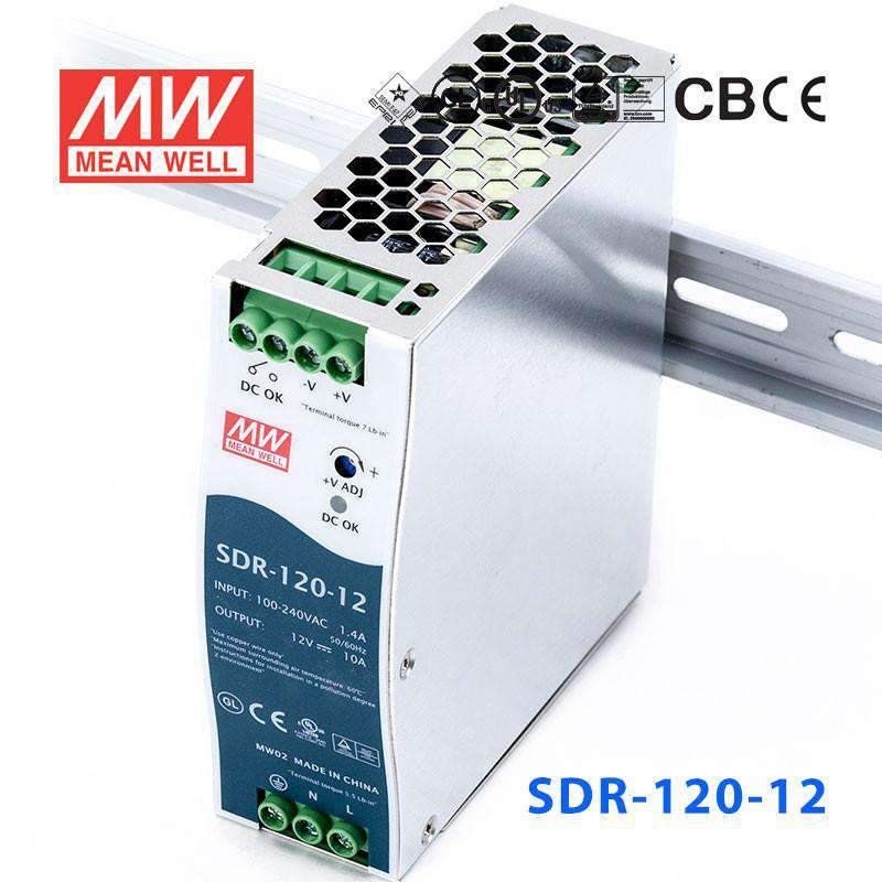 Mean Well SDR Series SDR-120-12 Power Supply - DIN RAIL – Wellforces Ltd.