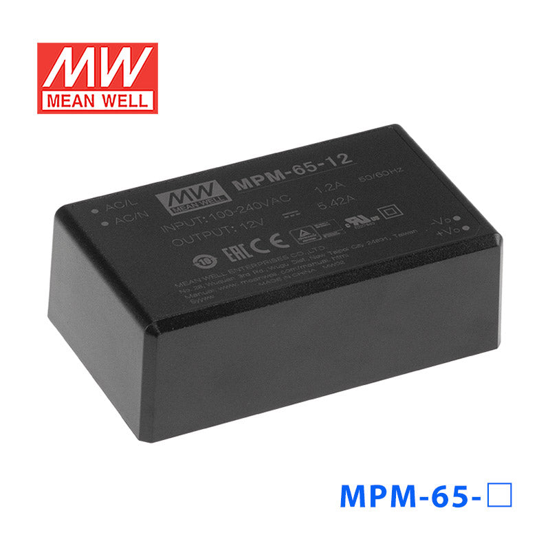 Mean Well MPM-65-15 65W 15V Power Supply | New Zealand Distributor ...