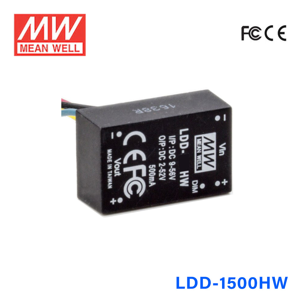 Mean Well LDD-1500HW DC/DC LED Driver CC 1500mA - Step-down | LDD ...