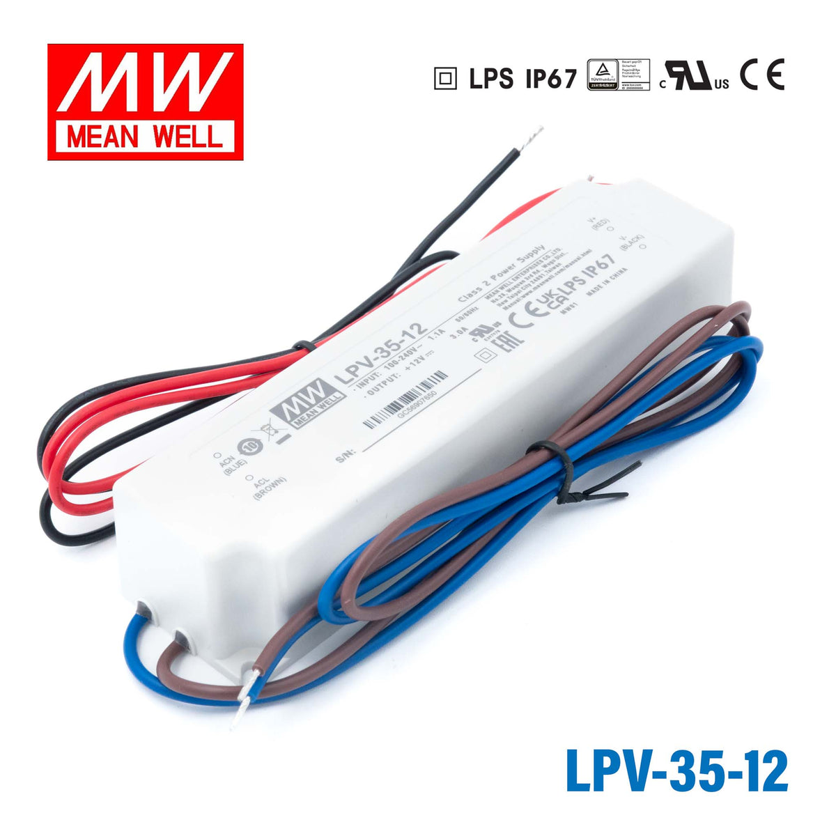 Mean Well LPV-35-12 Power Supply 35W 12V - LP Series | Constant Voltage ...