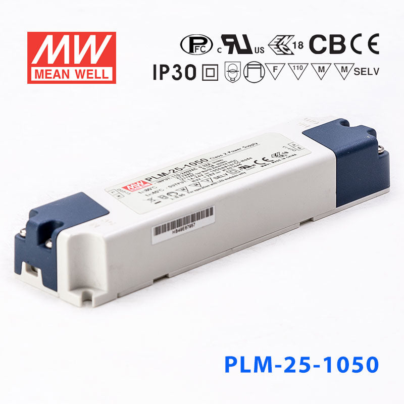 Mean Well PLM-25E-1050 Constant Current LED Driver - Terminal Block ...