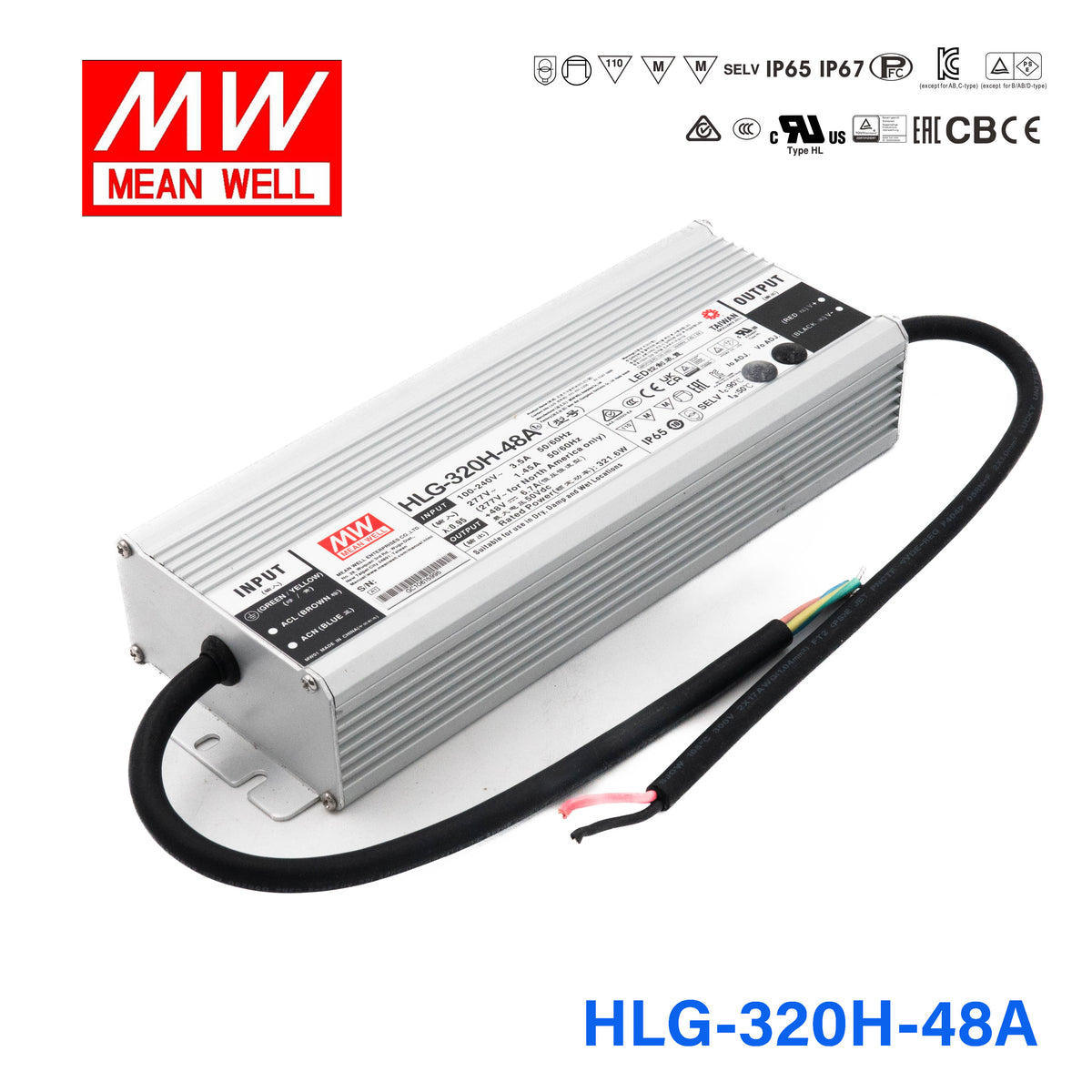 Mean Well HLG-320H-48A | Adjustable 320W 48V Power Supply – Wellforces Ltd.