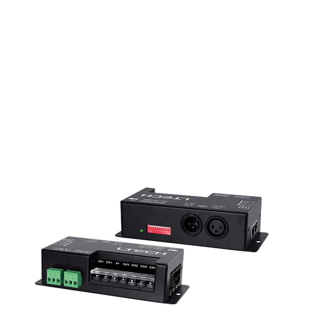 Ltech D4-L Constant Voltage 4 Channel DMX/RDM Decoder | Auckland Distributor – Wellforces Ltd.