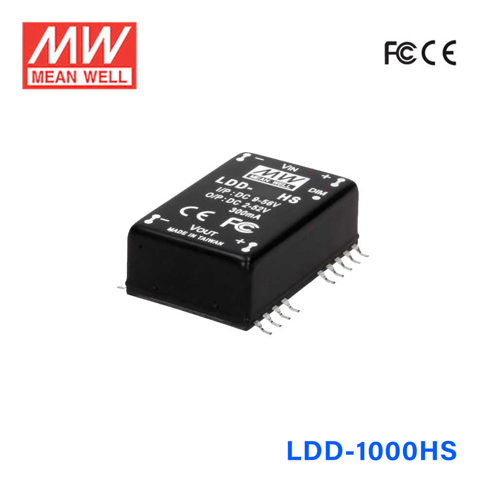 Mean Well LDD-1000HS DC/DC LED Driver CC 1000mA - Step-down | LDD ...