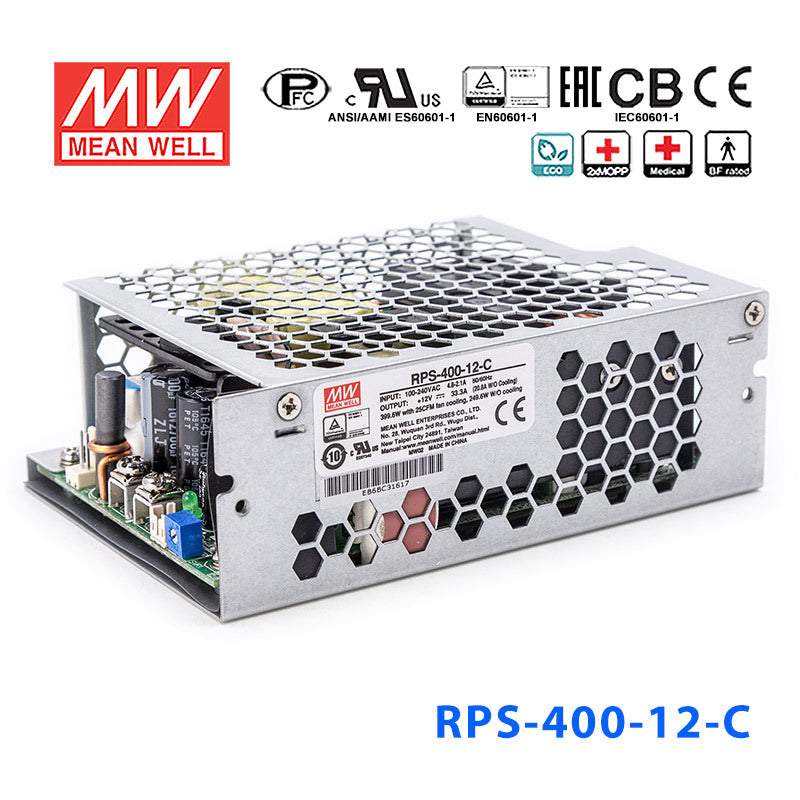Mean Well RPS-400-18-C 18V 13.9A Medical Power Supply - Open Frame Type ...