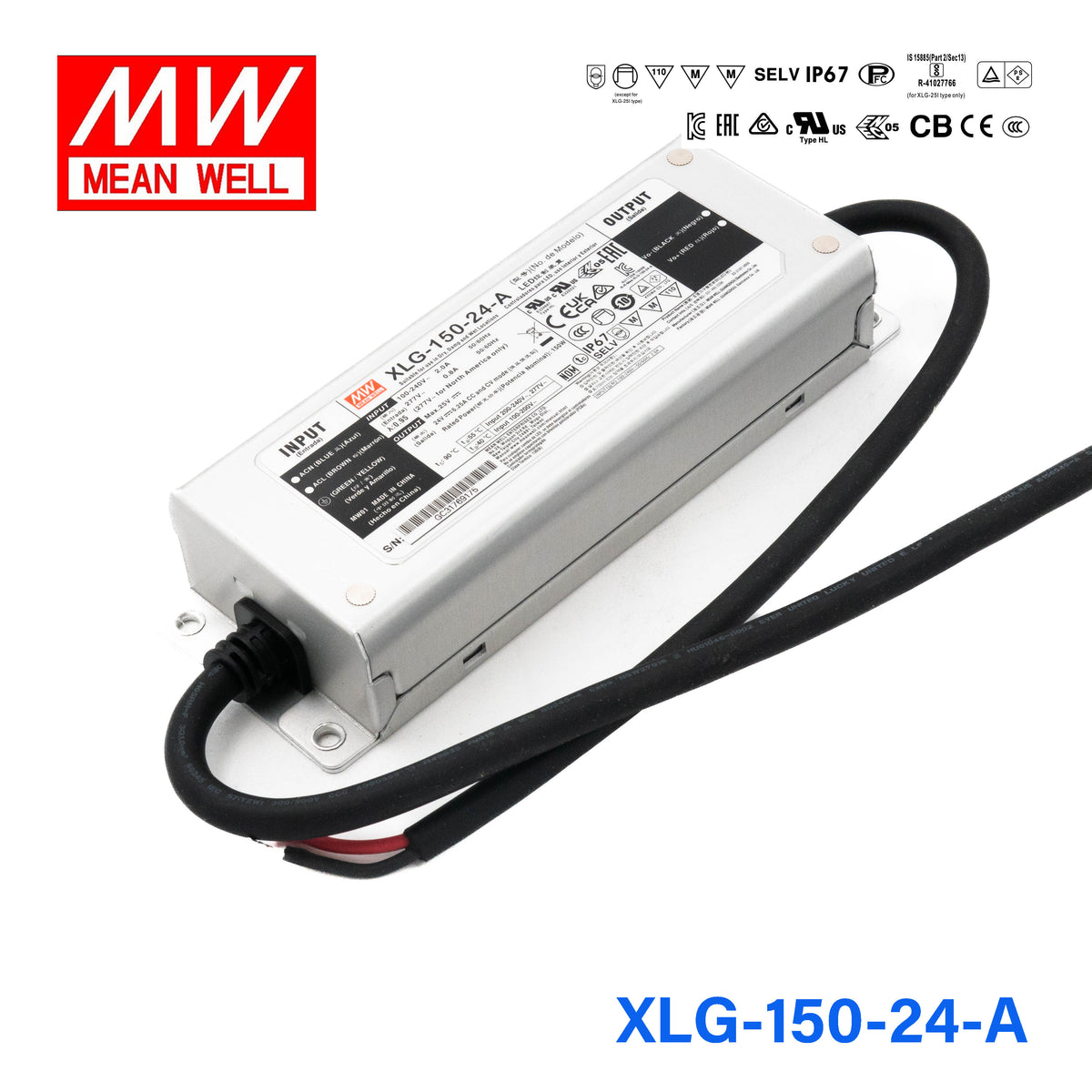 Mean Well XLG-150-24-A Power Supply | Adjustable 150W 24V LED Driver ...