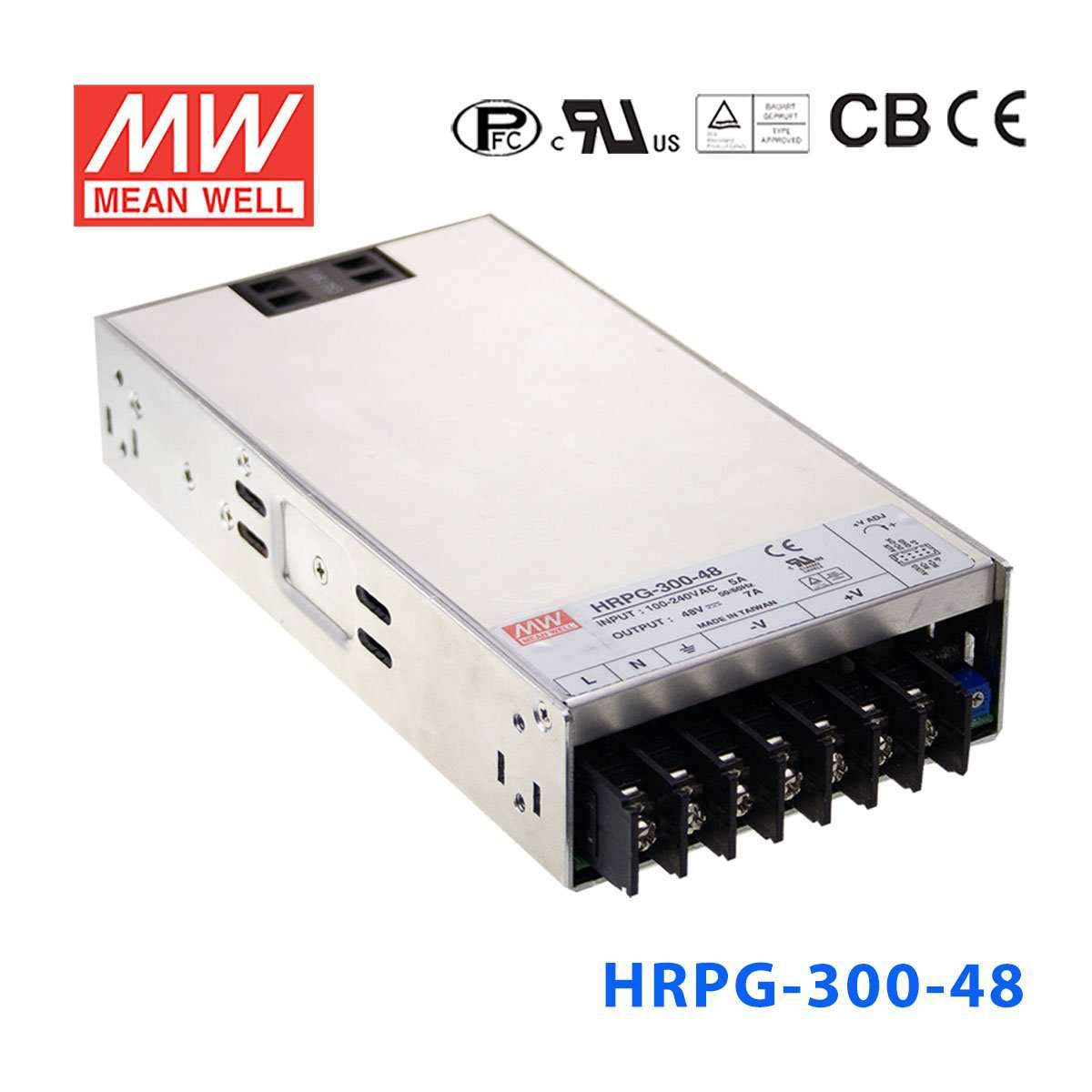 Mean Well HRPG-300-48 Power Supply 336W 48V - HRPG Series | 1U Low ...