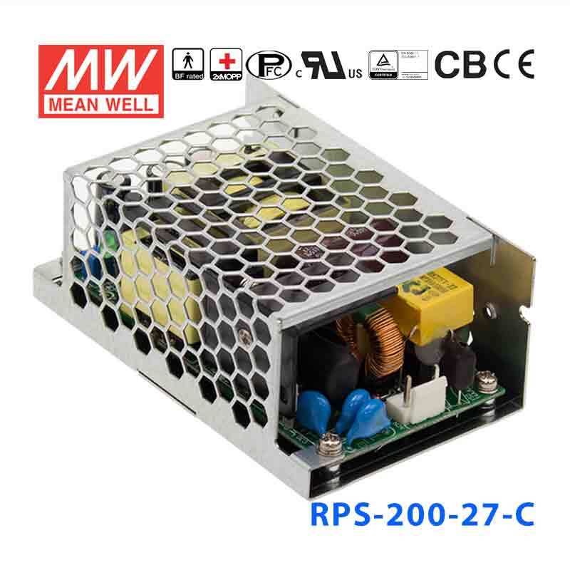 Mean Well RPS-200-27-C Green Power Supply W 27V 5.3A - Medical Power ...