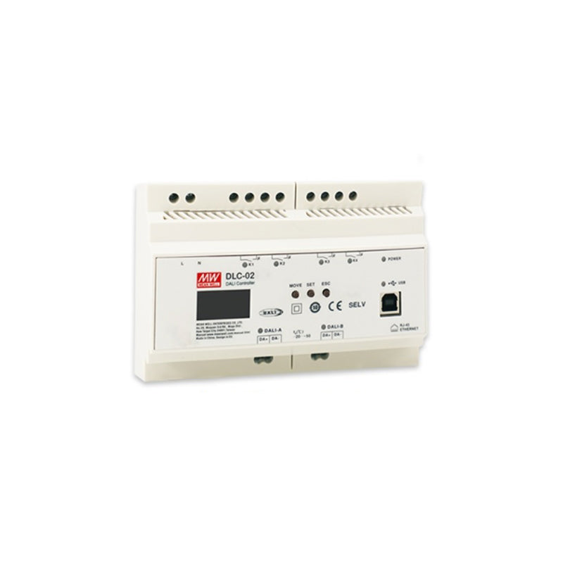 Mean Well DLC-02 DALI Digital Lighting Controller | DLC Series LED ...