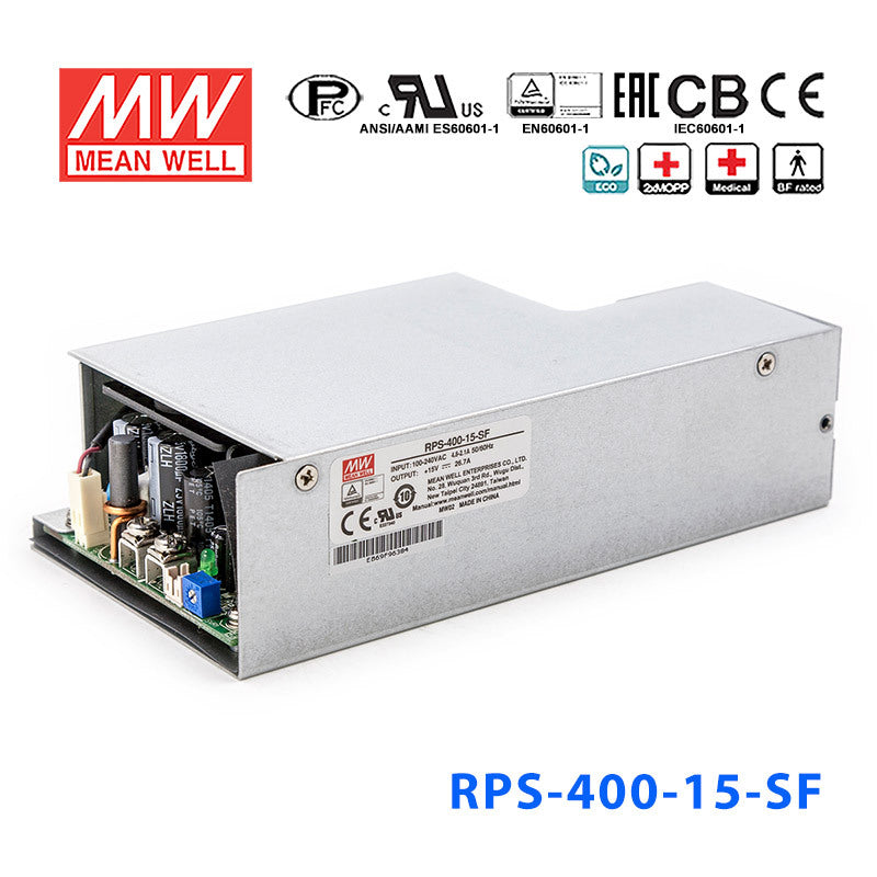 Mean Well RPS-400-15-SF Green Power Supply W 15V 16.7A - Medical Power ...