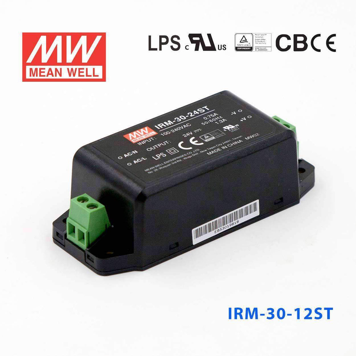 Mean Well IRM-30-12ST Switching Power Supply 3W 12V 2.5A - Encapsulated ...
