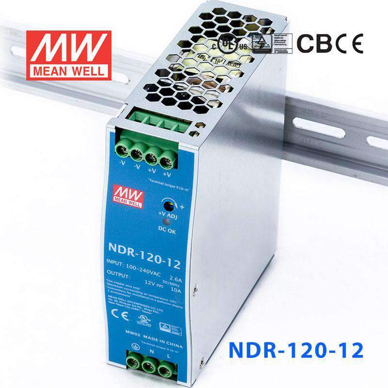 Best Price on NDR-120-12 Power Supply - Mean Well - Available in ...
