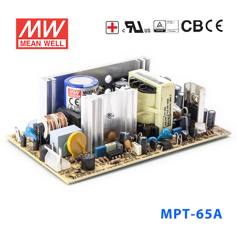 Mean Well MPT Series MPT-65A Power Supply - Open Frame Type ...