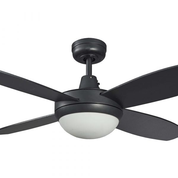 Martec Lifestyle Mini 42in Black AC Ceiling Fan With 24W Tricolour LED ...