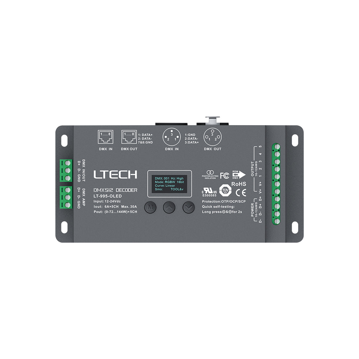 Ltech DMX Series LT-995-OLED LED Controller – Wellforces Ltd.